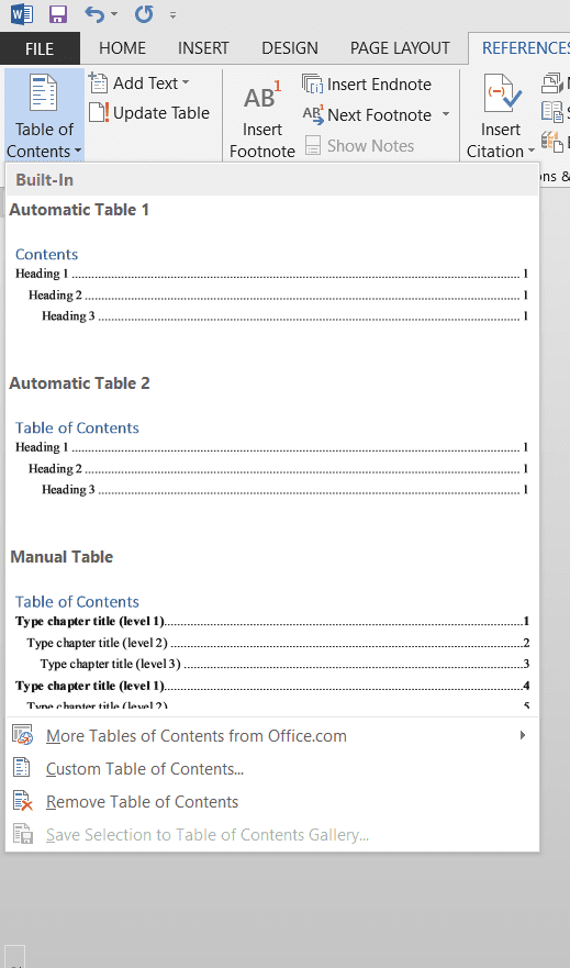 How to Create a Table of Contents in Word - TechObservatory