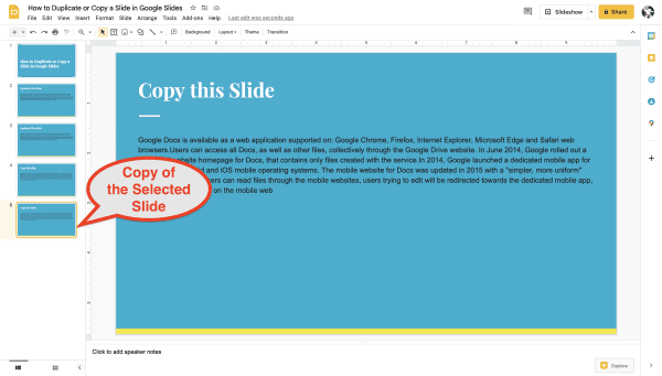 How to Duplicate or Copy a Slide in Google Slides - TechObservatory