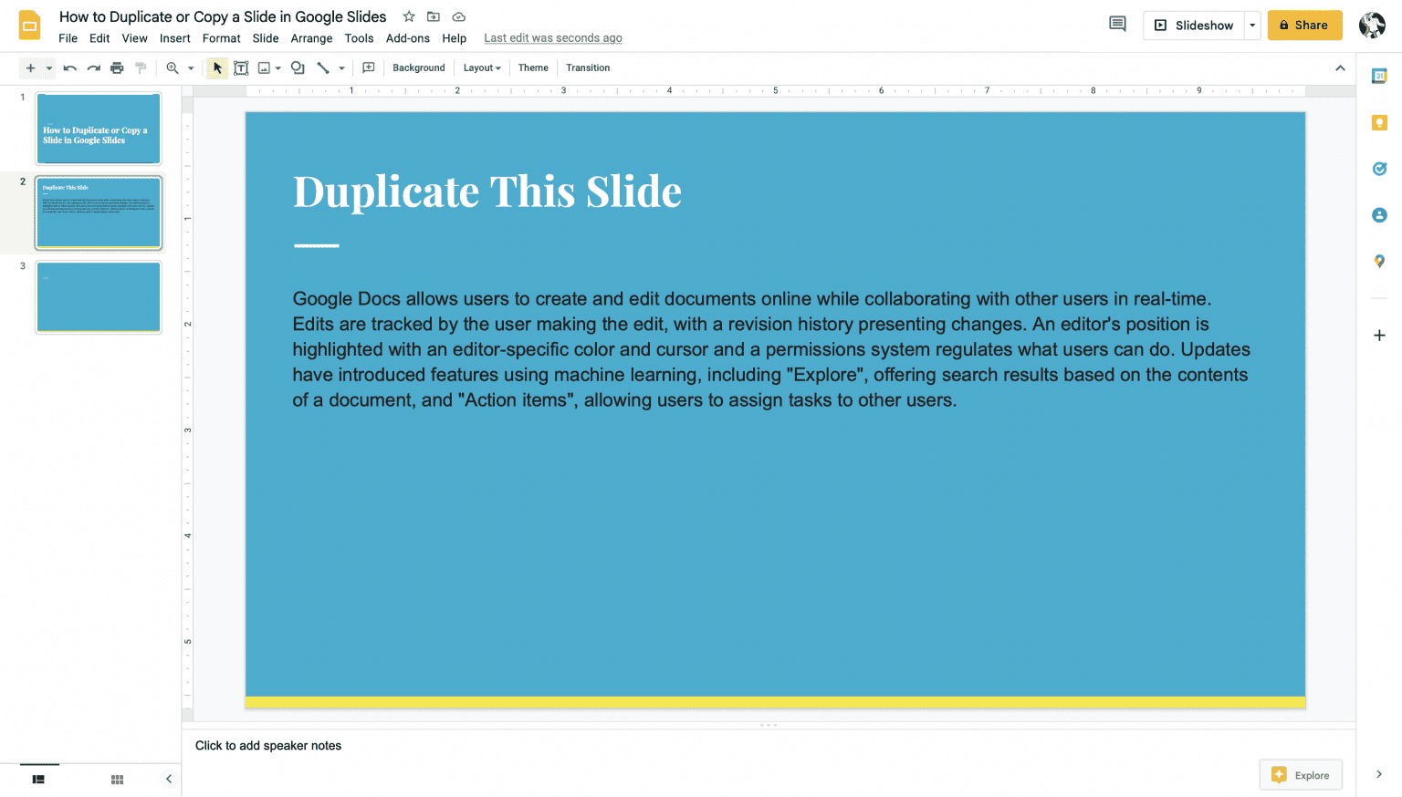 How to Duplicate or Copy a Slide in Google Slides - TechObservatory