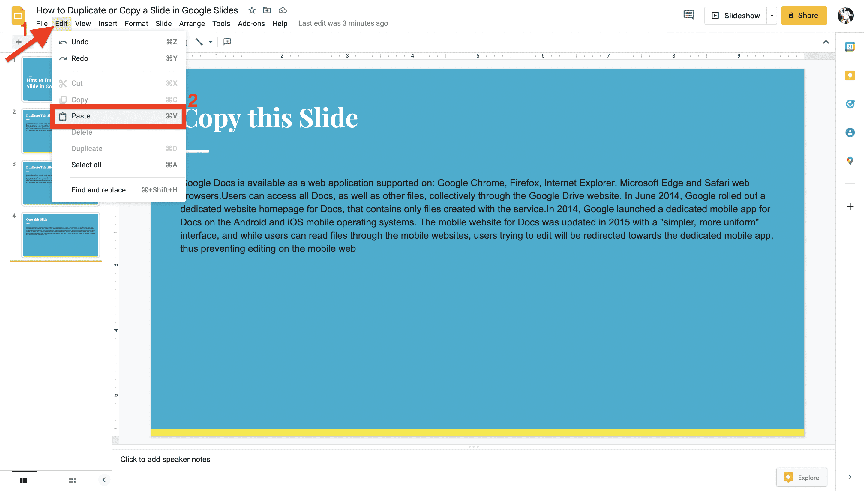 How to Duplicate or Copy a Slide in Google Slides - TechObservatory